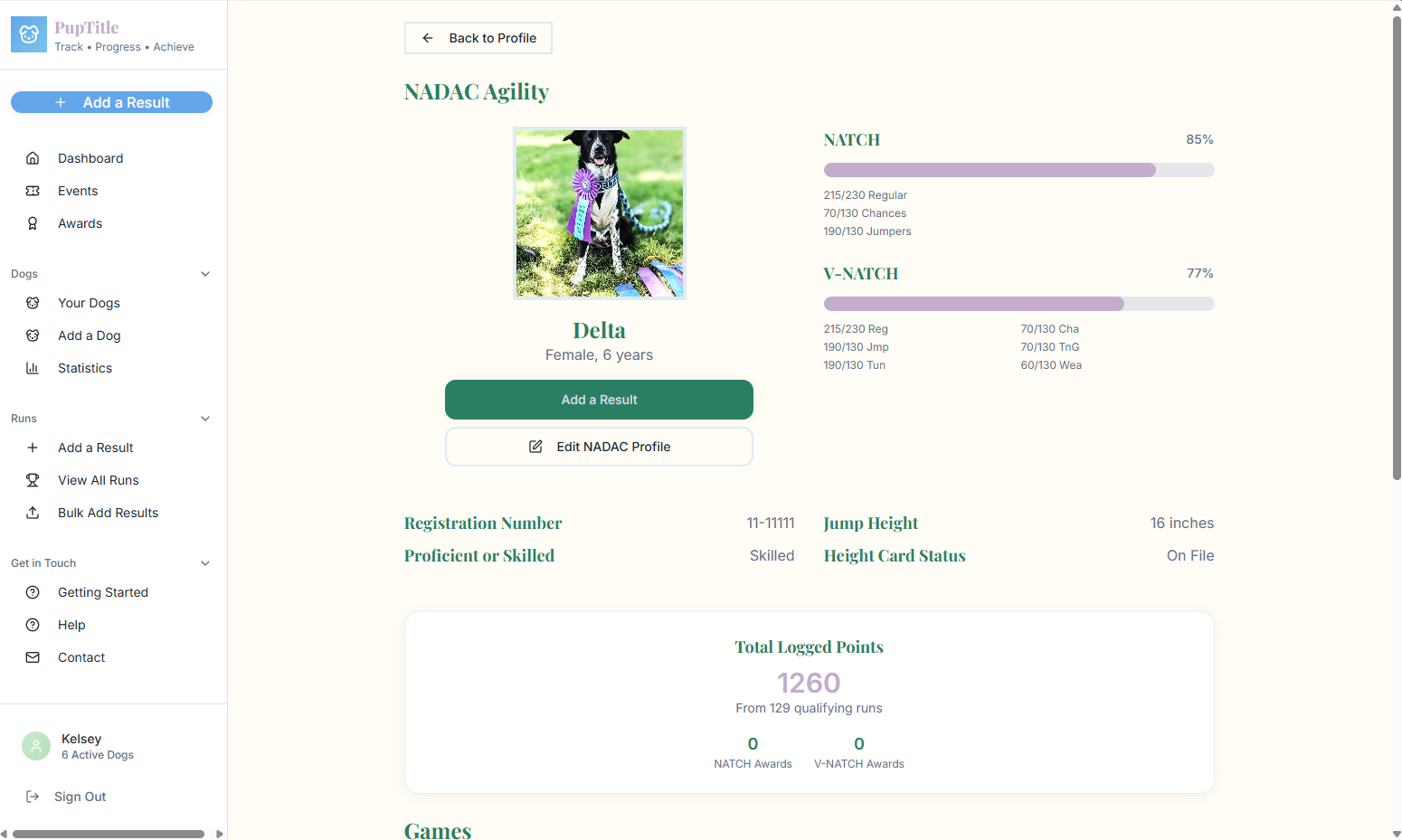 PupTitle - Dog Sports Progress Tracking